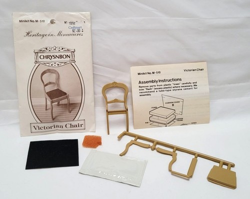 Chrysnbon Heritage in Miniatures Dollhouse Victorian Chair Vintage Kit ...