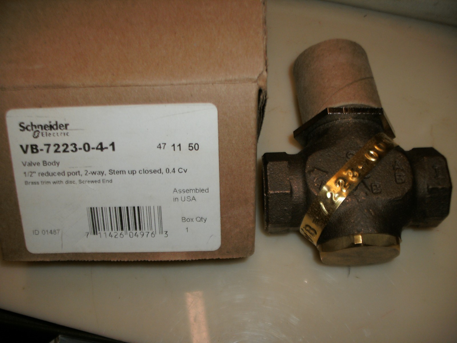 SCHNEIDER VB-7223-0-4-1 VALVE BODY 1/2" REDUCED PORT 2-WAY STEM UP ...