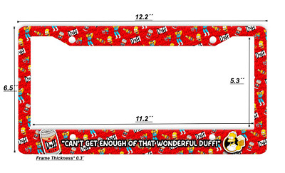 License Plate Frame "DUFF BEER THE SIMPSONS" Homer Simpson, Cartoon ...