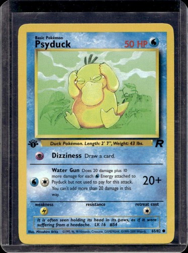 2000 Pokemon Team Rocket First Edition Psyduck #65/82 | eBay
