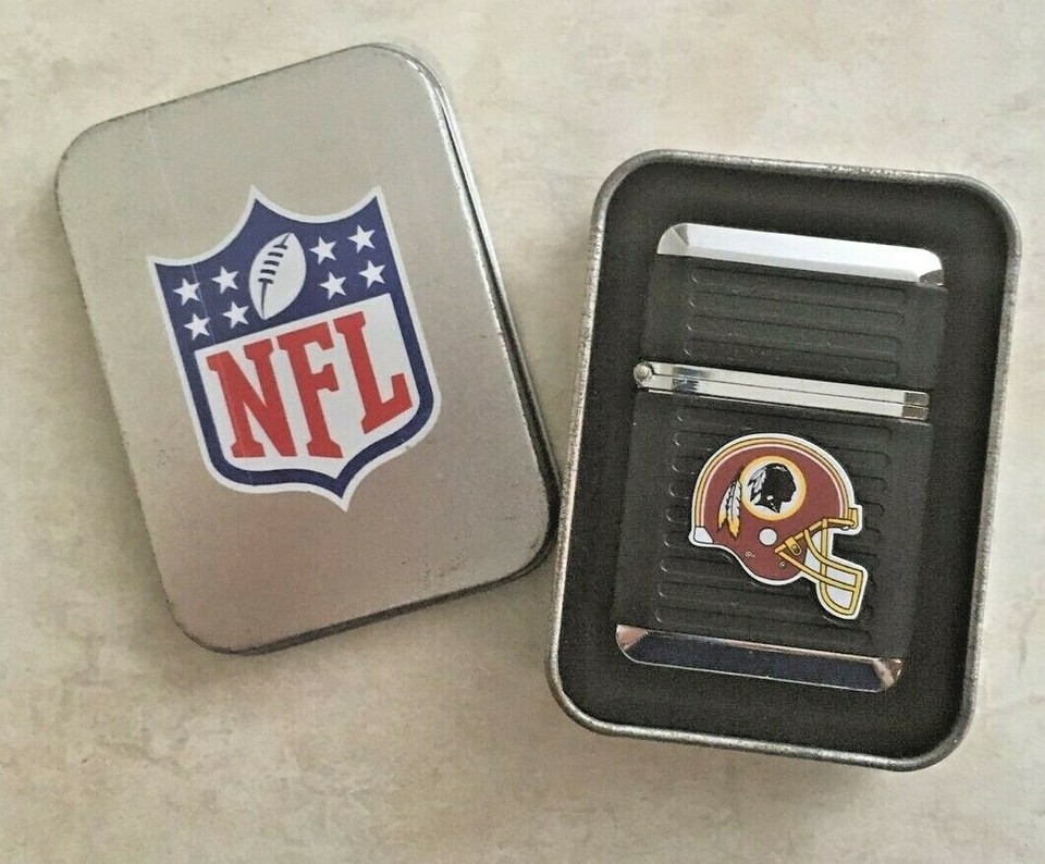 NFL Washington REDSKINS Windproof Refillable Butane Lighter w/Gift Box ...