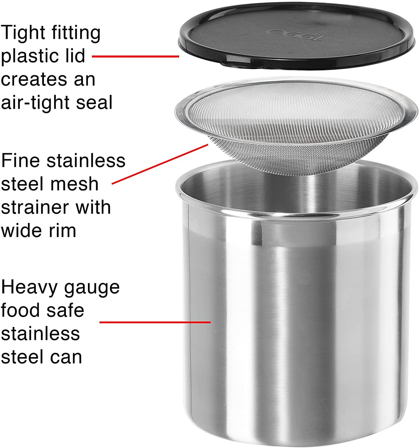 Cooking Grease Container, 4 Quart, Stainless Steel | eBay