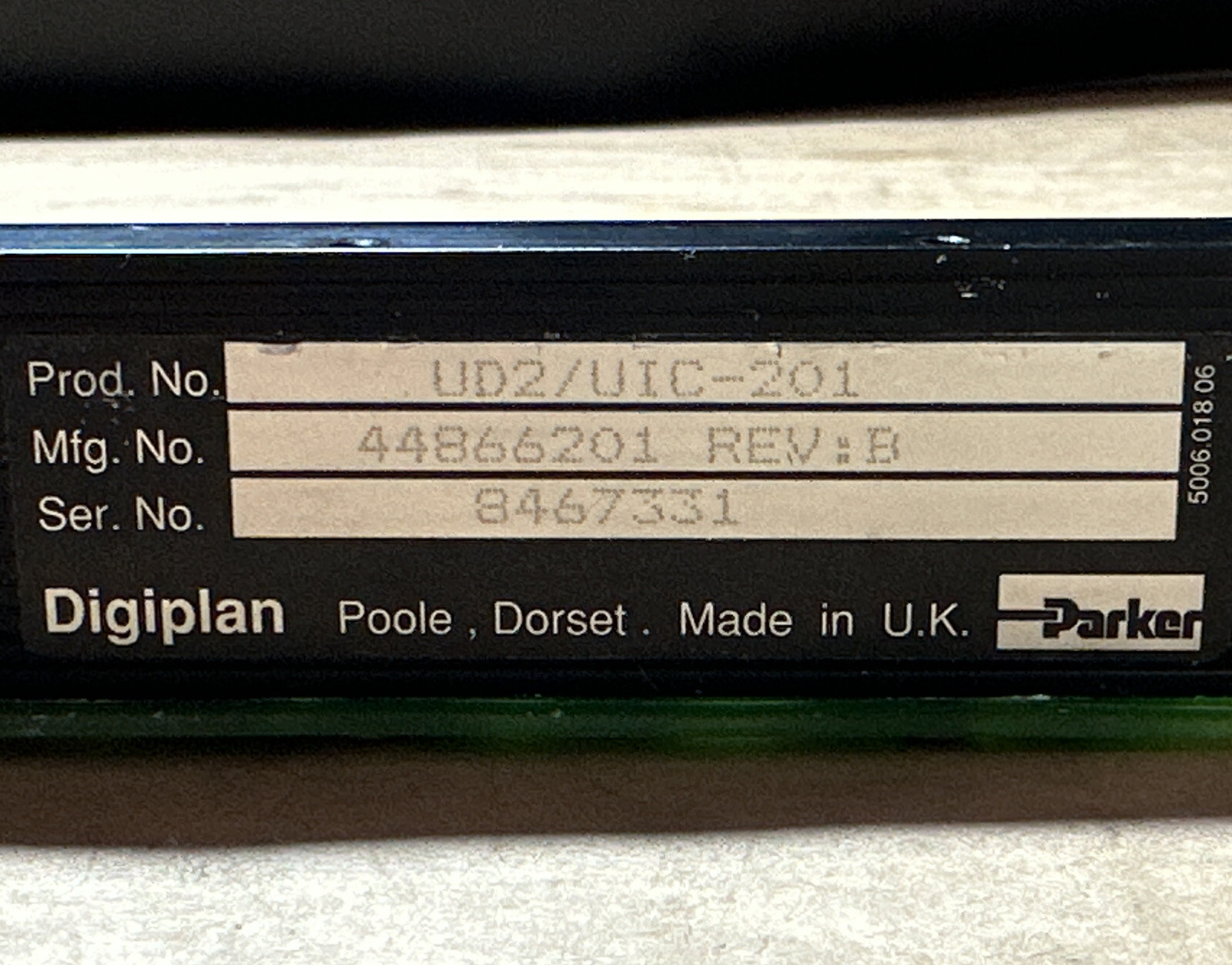 PREOWNED- Parker Digiplan Transfer Amp UD2/UIC-201 44866201-B Servo ...