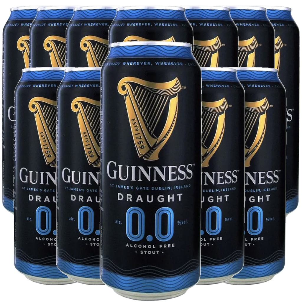 Guinness Zero 12 Pack Non-Alcoholic Draught Stout Beer | 14.9oz Cans ...