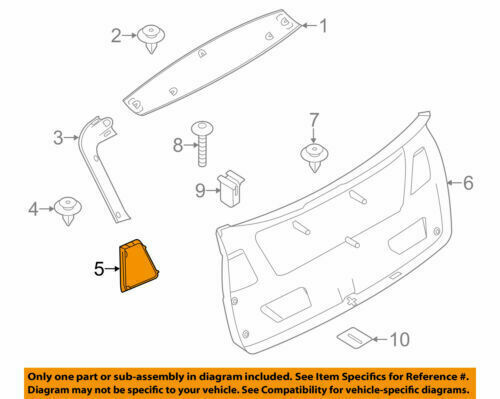 BMW X3 F25 X3 18D 18I 20DX 20I 20IX RIGHT TRUNK LID COVER 51497260050 ...