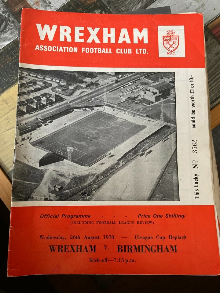 Wrexham HOME & AWAY programmes 1960s 1970s 1980s 90s League & Cup ...
