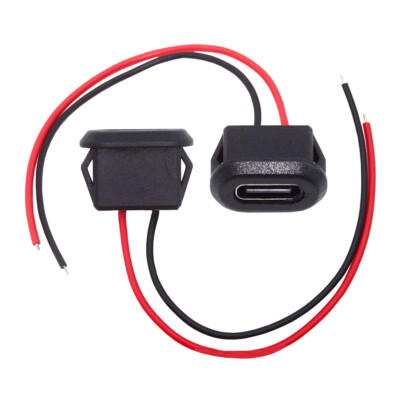 DIY OEM Type-C USB-C Female Socket to 2Pin Open Cable Latch Mount Type ...