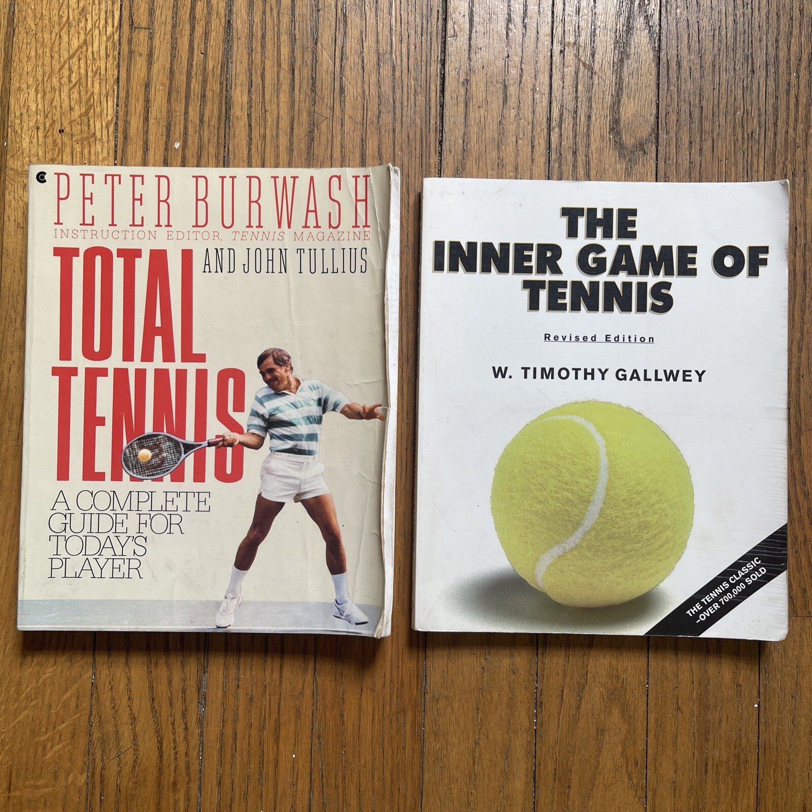 Lot (2) Books Total Tennis Complete Guide - Peter Burwash Inner Game Of ...