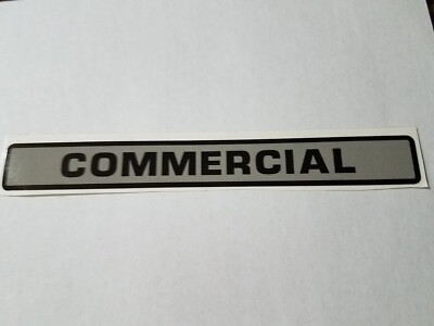 (8) Universal Commercial Grey With Black Border Decals. 6 7/8" × 3/4 ...