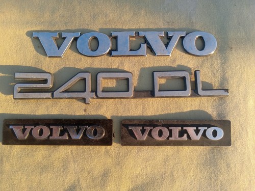 Volvo 240 DL Trunk Tailgate Fender Emblem Logo Badge SET 4pcs thick ...