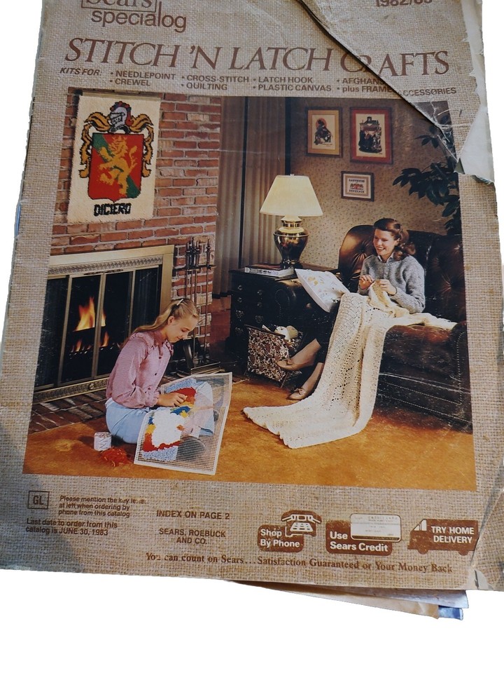 Sears 1983 Catalog for Stitch ' n Latch Crafts, needlepoint kits ...