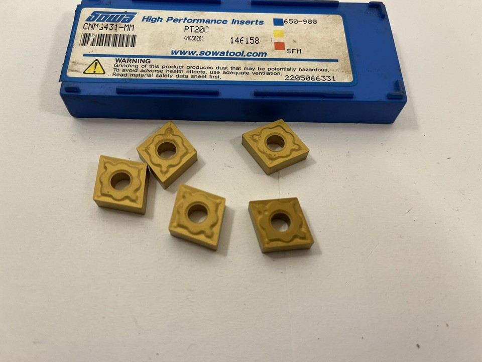 Sowa Carbide Inserts CNMG431-MM PT20C Qty 5 | eBay