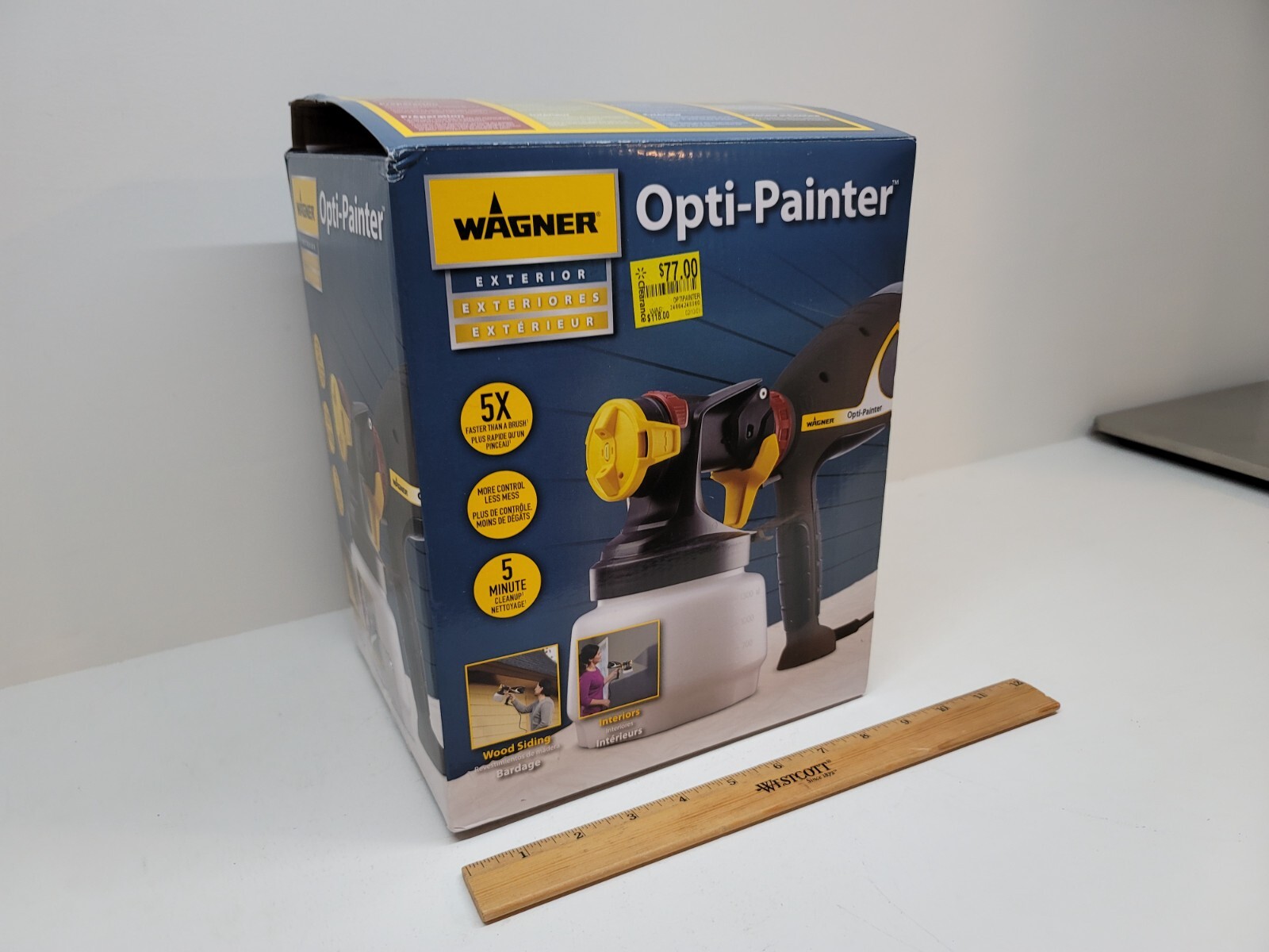 WAGNER Opti-painter HVLP Handheld Paint Gun Sprayer #0529130 for sale ...