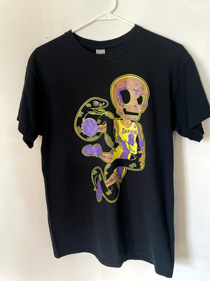 Los Angeles Lakers Kobe Bryant #8 Black Mamba Snake Skeleton T Shirt M ...