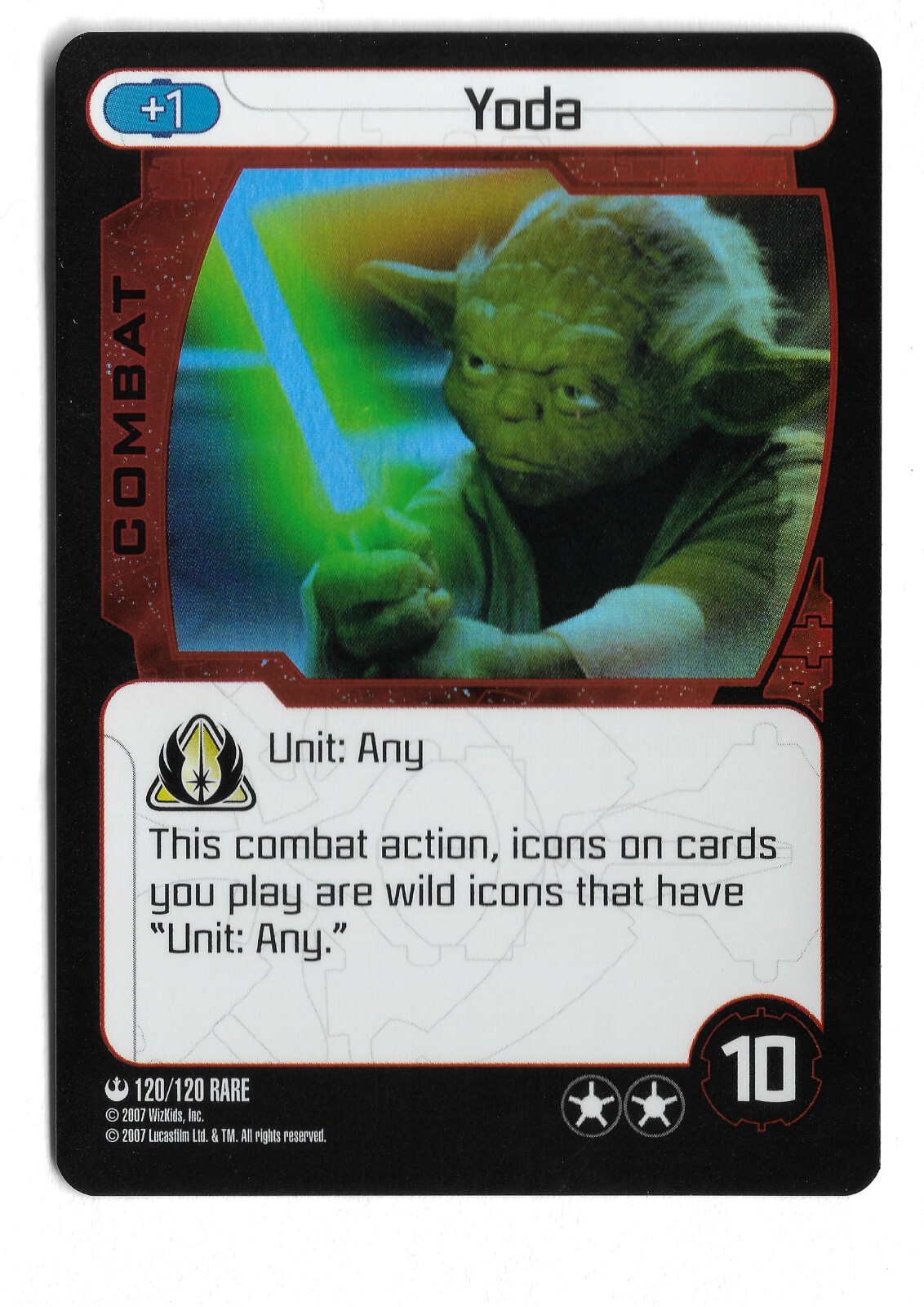 Star Wars Pocketmodel TCG Trading Card - 120/120 Yoda - Rare / Foil ...