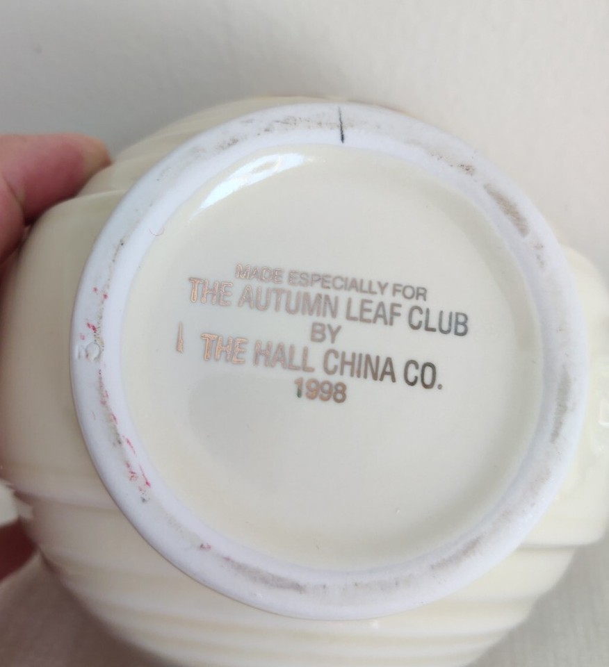 Jewel Tea Autumn Leaf Basketball Teapot NALCC 20th Anniversary Hall ...