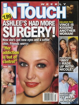 OCTOBER 23 2006 IN TOUCH WEEKLY, ASHLEE SIMPSON, ANNA NICOLE SMITH ...