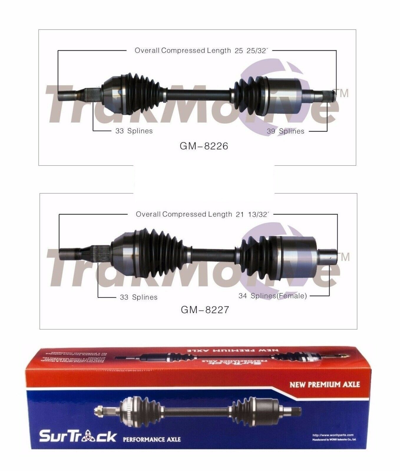 For Buick Chevy Pontiac Impala FWD 05-09 V8 5.3L Front CV Axles ...