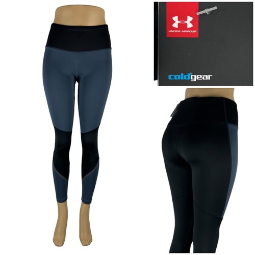 Under Armour Womens Small Leggings Compression Cold Gear Black 1344528 ...