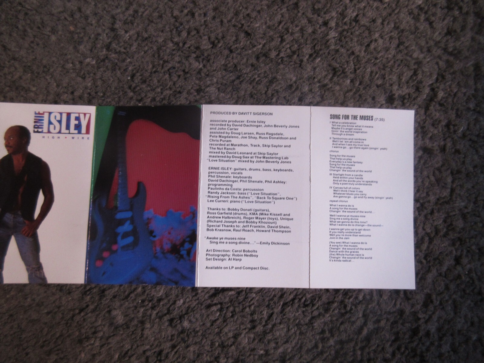 ERNIE ISLEY (ISLEY BROTHERS) "HIGH WIRE" 1990 ELEKTRA EX/EX- OOP FUNK ...