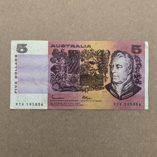 Australia 5 Dollars Banknote 1985 Australian Currency Paper Money ...