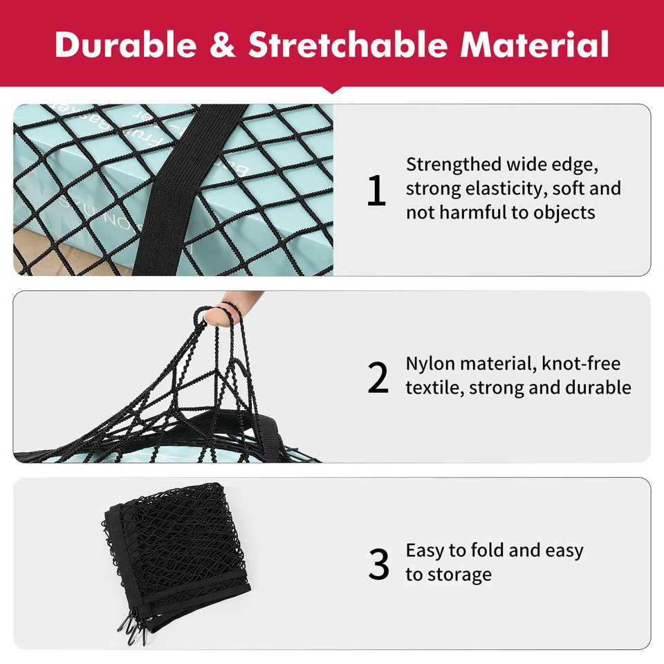 Elastic Cargo Net Truck Bed Organizer Mesh Luggage Storage For Honda ...