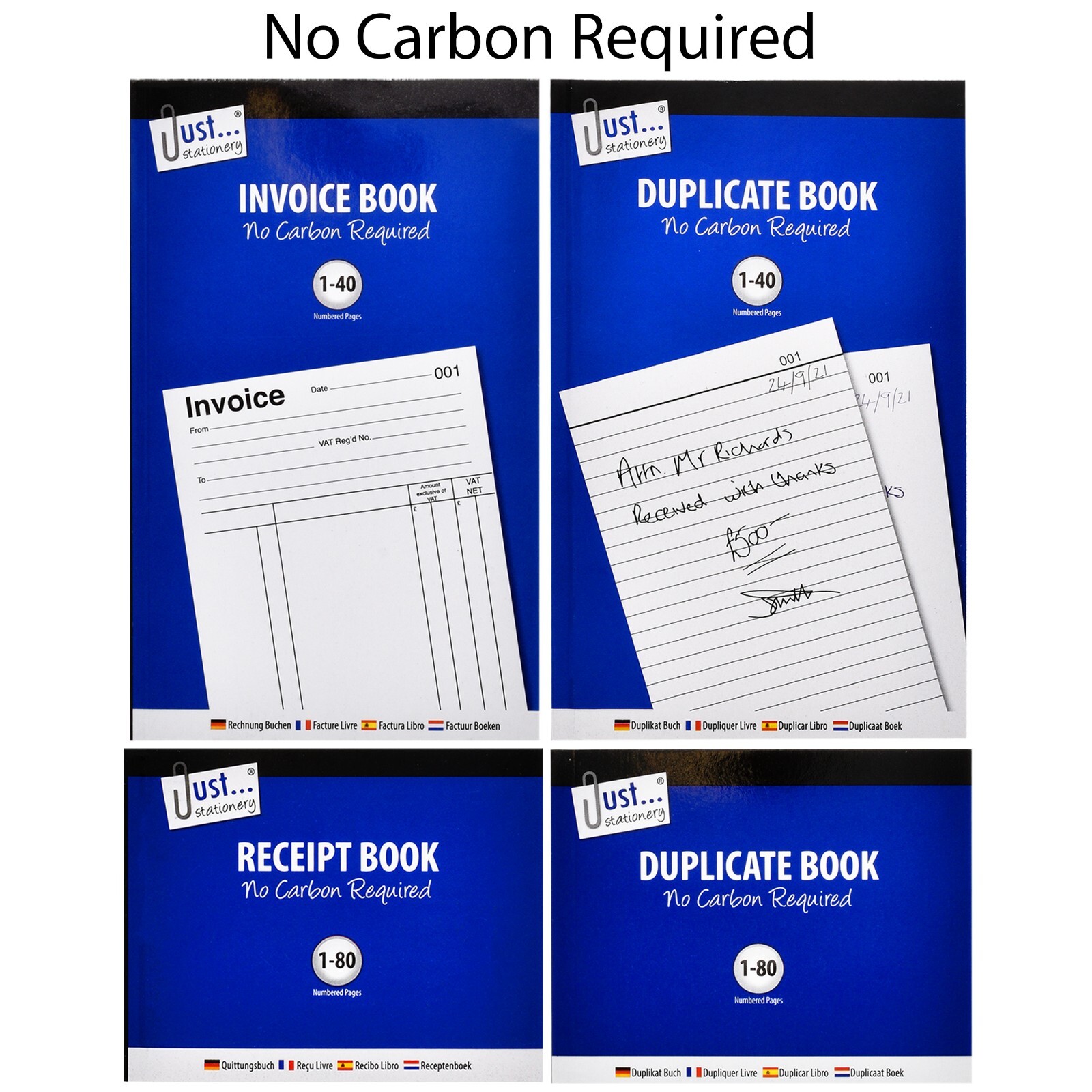 DUPLICATE BOOKS Carbon Copy Carbonless Cash Sales Order VAT Payment ...