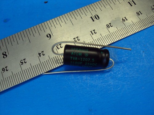 7C 1-PCS TVA-1207.5 Capacitor Sprague Atom 150UF 25V Tube Amp Made in ...