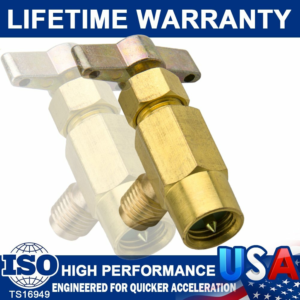 HVAC A/C Brsss Refrigerant Can Tap Tapper Opener Connector 1/4" SAE 1/2 ...