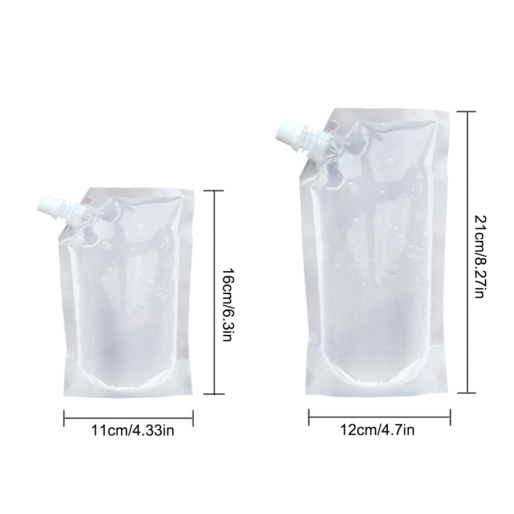 Plastic Liquor Pouch With Funnel Drinking Pouch Flasks Flask Bags ...