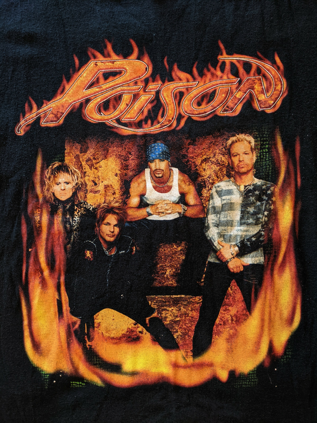 Poison 2004 Tour T-Shirt Size M Double Sided Anvil Tag - Gem