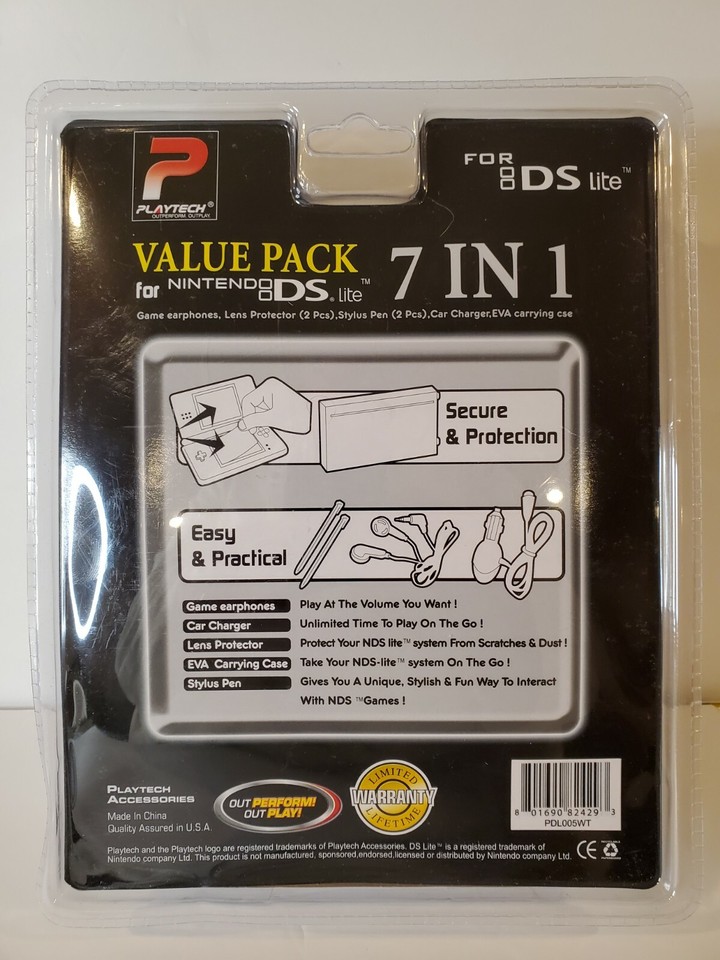 For DS Lite - Value Pack 7 In 1. Earphones, Stylus, Car Charger, Case ...