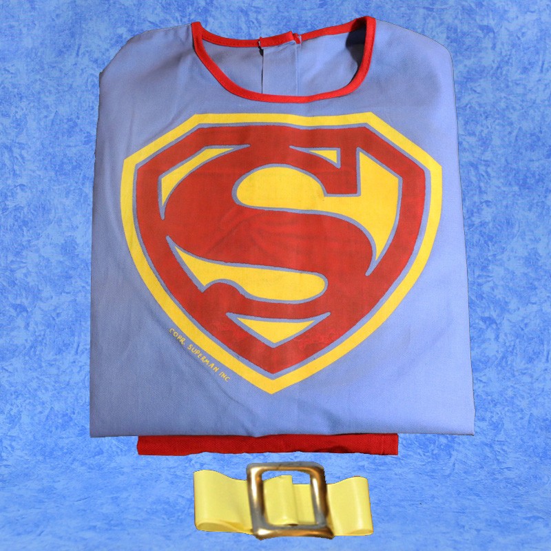 1940s/1950s SUPERMAN COSTUME in BOX George Reeves Classic Shield ...