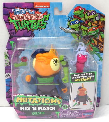TEENAGE MUTANT NINJA TURTLES GOLD FIN ACTION FIGURE MUTATIONS MIX MATCH ...