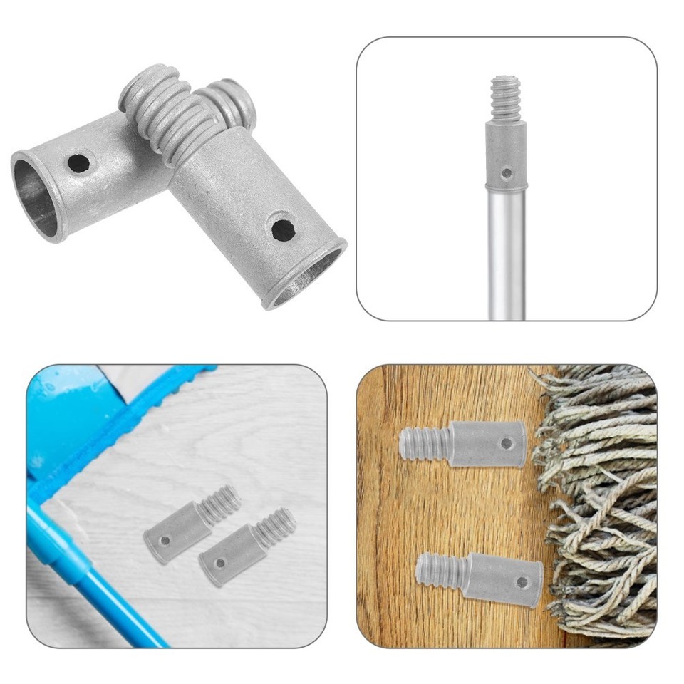 Threaded Rod Connector Metal Handle Repair Kit Broom Replacement Tip ...
