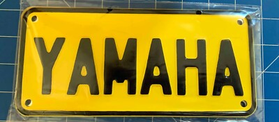 YAMAHA YELLOW/BLACK MOTORCYCLE NOVELTY NUMBER PLATE | eBay Australia