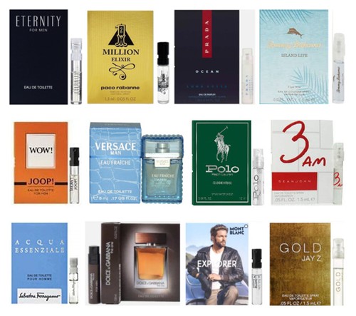 12 Men's Cologne Sample Vial Set included Versace Eau Fraiche & Velvet ...