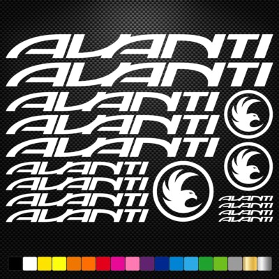 AVANTI - 16 Vinyl Decals Stickers Sheet Bike Frame Cycle Cycling ...