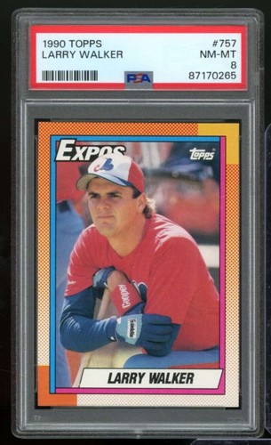 Larry Walker Rookie Card 1990 Topps #757 PSA 8 | eBay