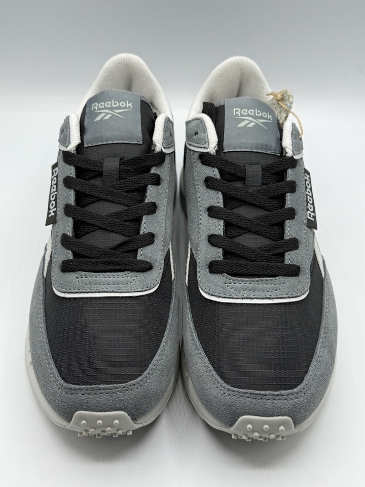 Reebok Forte Racer Shoes Men New Black Grey Sneakers | eBay