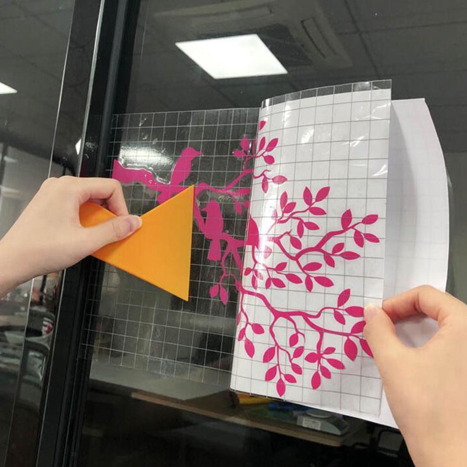 12 inch x 5 Ft Vinyl Transfer Paper Tape Roll Clear Contact Paper Self ...