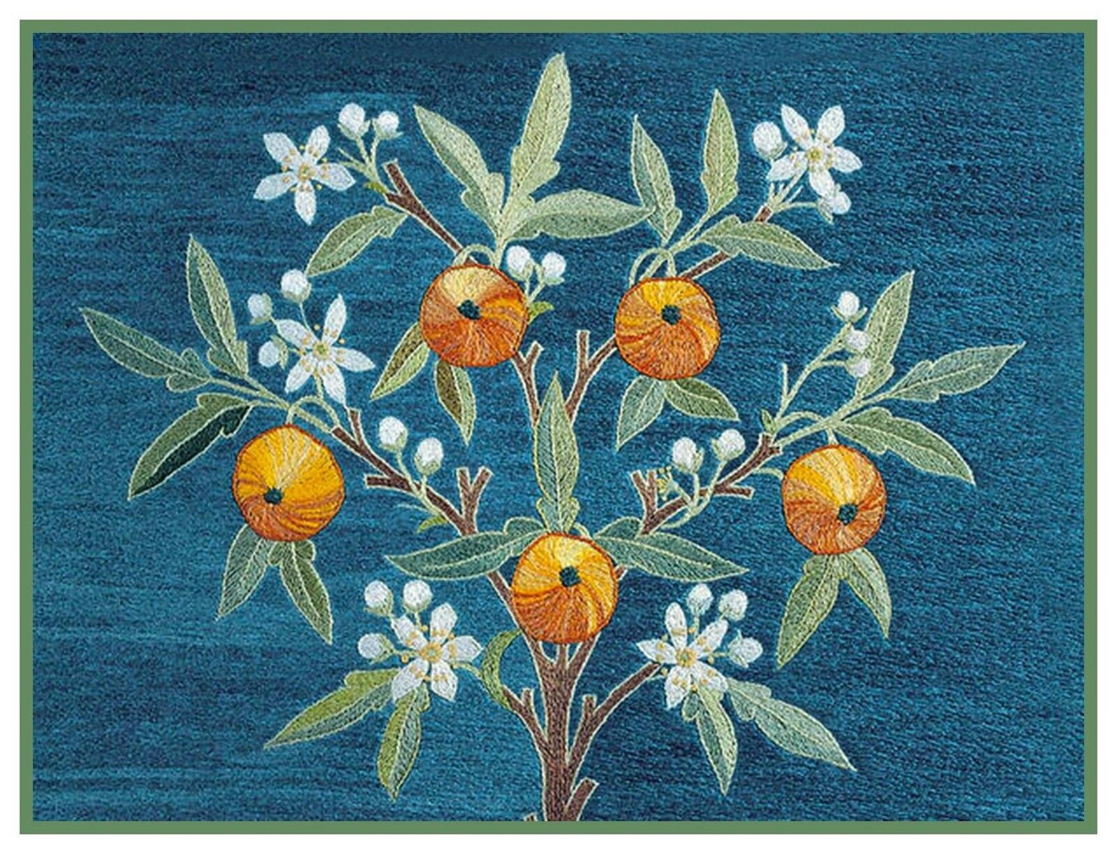 The Orange Tree inspired by a May Morris Embroidery Counted Cross ...