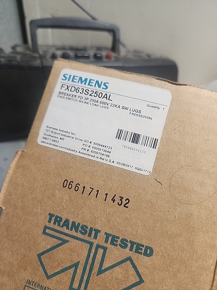 Siemens FXD63B225 600V 3 Pole Circuit Breaker 704798911059| eBay