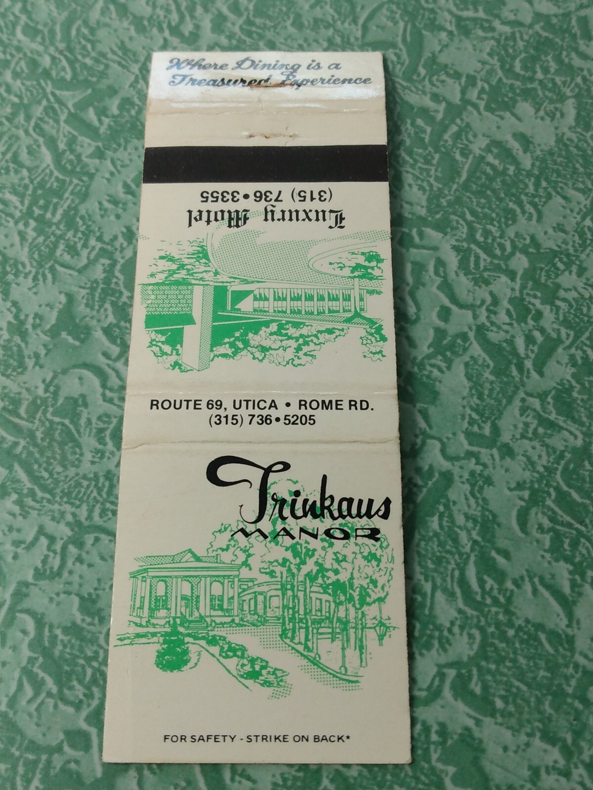 Vintage Matchbook Collectible Ephemera B32 Utica New York trinkaus ...