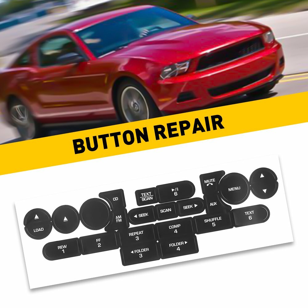 For Ford Mustang 05-09 Car Button Stickers Radio Control Repair Kit ...