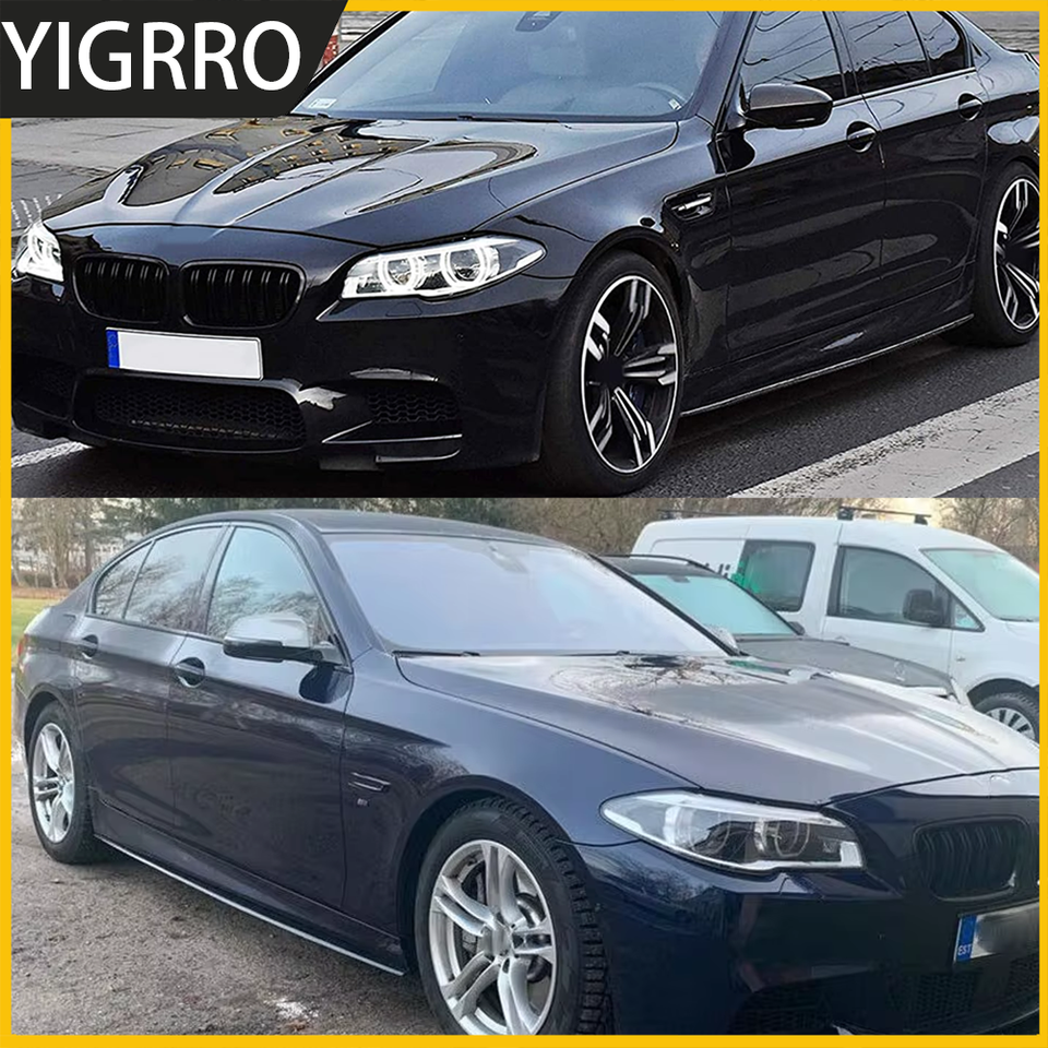 Side Skirts Extension Lip For 2011-2016 BMW F10 550i 540i 535i Carbon ...