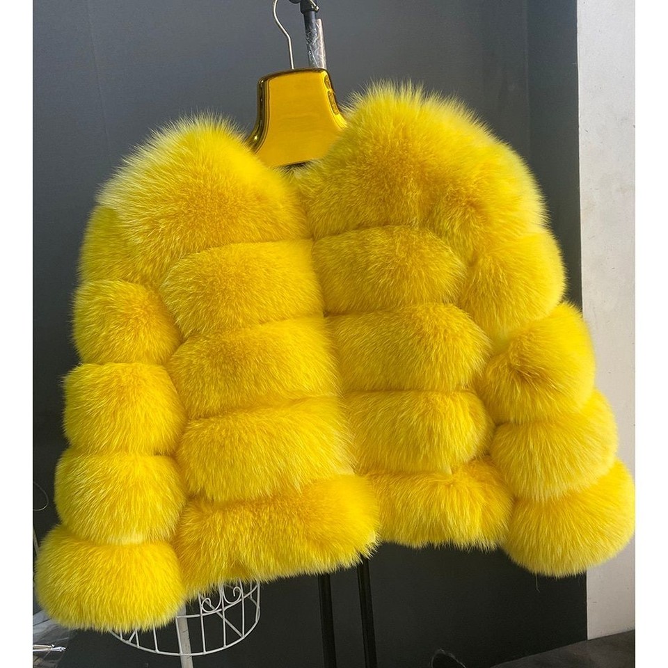 Coats Women Winter Warm Fur Real Natural Fox Fur Coat Faux Thick ...
