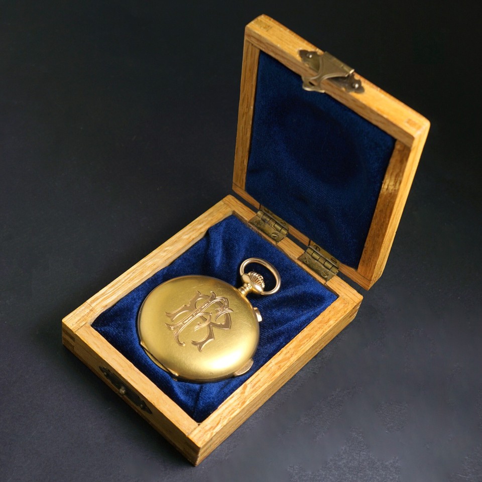 Amazing 1910 Solid 18K Gold Minute Repeater Chronograph Pocket ...