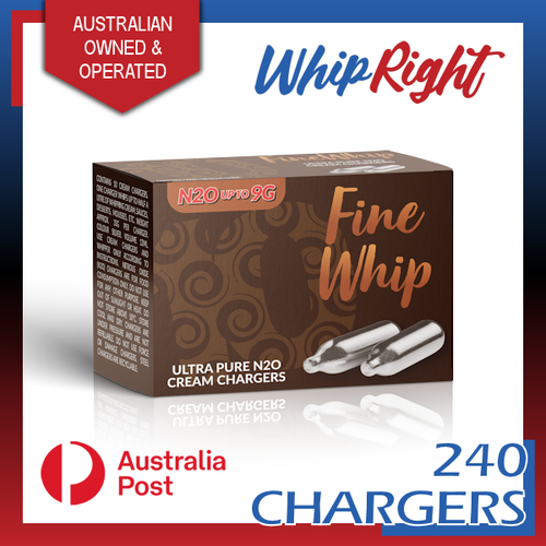 BEST VALUE FINEWHIP CREAM CHARGERS 9G 10 PACK X 24 (240 BULBS) WHIPPED ...