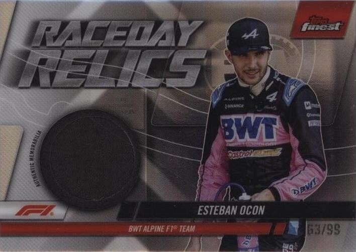2024 Topps Finest Formula 1 - Raceday Relics Esteban Ocon #RDR-OCO /99 ...